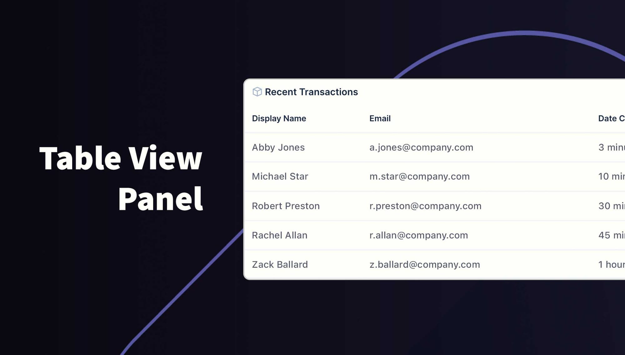 Directus Panel Table View