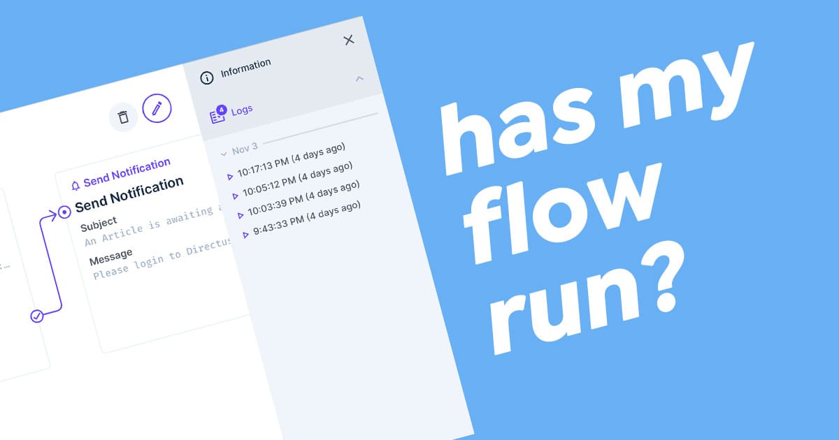 How to tell if a workflow has run in Directus